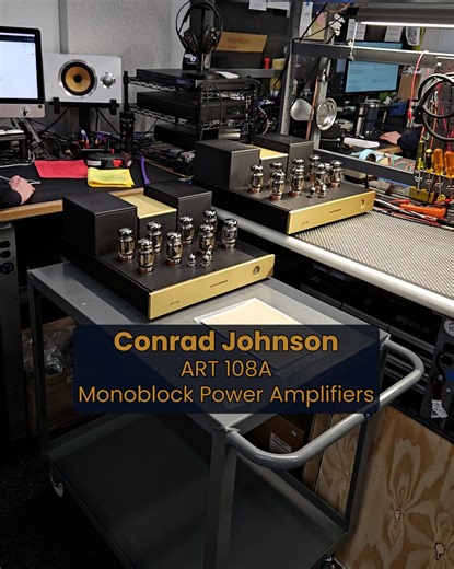 🥰 Conrad-Johnson Design ART 108A Monoblock Tube Power Amplifier 🥰 #FreshArrivals The Conrad-Johnson ART 108A Monoblock Tube Power Amplifiers is equipped with 16 KT88 tubes, and 6 E88CC tubes. Delivering 160 watts per channel, the ART 108A is optimized for Class A operation. #conradjohnson #poweramplifier #monoblock #hifiamplifier #audiophile #hifigear #audiophiledreams #hifiaudio #audiophileamplifier #TheMusicRoom | The Music Room