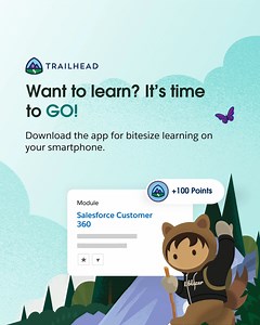 Have you downloaded Trailhead GO? With 800 badges of bite-sized, dynamic content, it's your new alternative to doom-scrolling! 👇 https://sforce.co/41nROhi | Salesforce