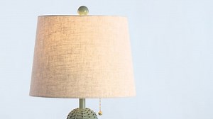 JONATHAN Y Margie Wicker 20.5 in. Bohemian Rustic Iron LED Table Lamp Set with Rattan Base and Linen Shade, Green (Set of 2) JYL4041C-SET2