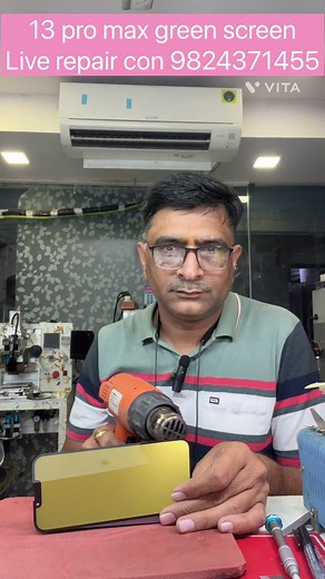 6.9K views · 90 reactions | Apple iPhone 13promax green screen repair || 13promax green display repair || no flex change no jumper for training and repair contact me 9824371455 #mobiledisplay #13promax #13pro | Edge Lcd Fixer | Facebook