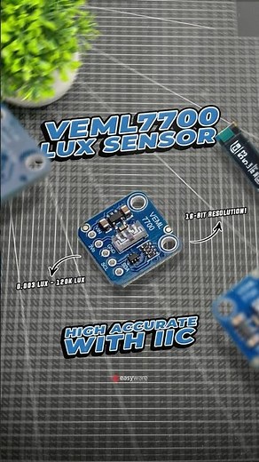 Accurate Light Intensity Measurement Sensor up to 120K Lux!💡#veml7700 #lightsensor #diyprojects