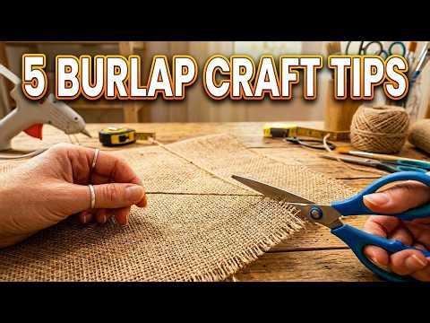 5 Burlap Craft Tips You Should Know ✂️🧵