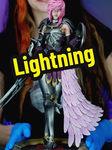Magnetised statue of Lightning from Final Fantasy XIII 💖 #finalfantasy #finalfantasy13 #lightningff #modelpainting #3dprinting