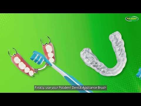 How to Use the Polident Dental Appliance Brush