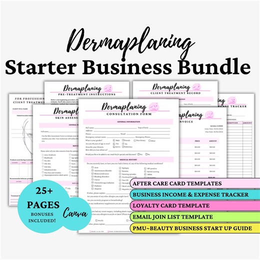 Dermaplaning Consultation Form Bundle, Client Informed Consent, Facial Aftercare Templates, Esthetician Forms, Skincare Treatment Record - Etsy UK