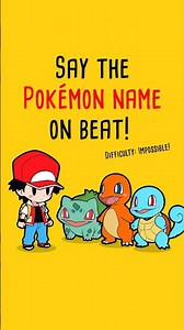 Say the word on beat Challenge♪ Pokemon Edition