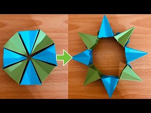 Origami Transforming Magic Star || Tutorial (In 4 minutes)