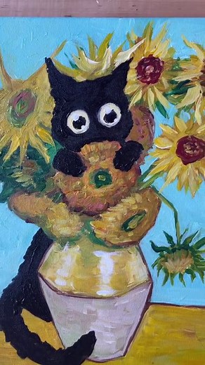 Pounce on over, grab your paints, relax! Because we’re going to paint a Van Gogh - with a cat! Join me today at 2pm EST for this free live tutorial 🎨 you can find my free classes by clicking the link in my bio happy painting and see you soon Jesse . . . . . #acrylicpainting #vangogh #vangoghart #sunflower #sunflowers #vangoghsunflowers #cats #kitty #catlovers #artlovers #paintingtutorial #stepbysteppainting #keepitcolourful #jesserobertson #canvaspainting #artistsoninstagram #painteveryday #dai
