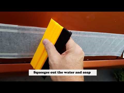 Installing vinyl side stripes