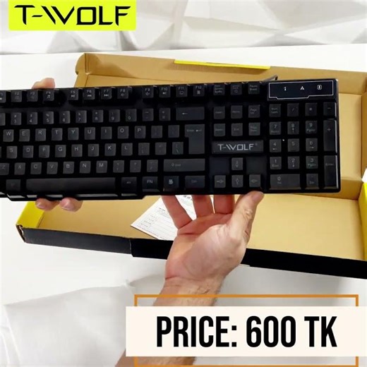 RGB Keyboard Price In Bangladesh TWolf T20 | Only at 600TK | Order Now From zymak.com.bd
