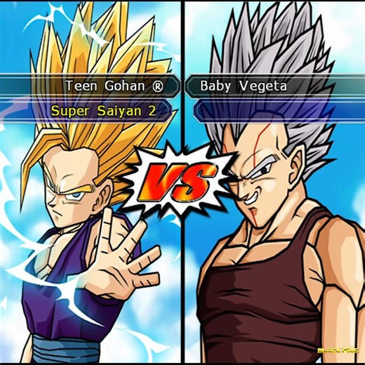 DBZ: Budokai Tenkaichi 2 (CPU VS CPU) - Teen Gohan Ssj2 vs Baby Vegeta | BLACK FIRE