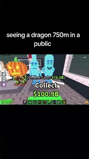 seeing a dragon 750M in a public #roblox #stealabrainrot #robloxmemes