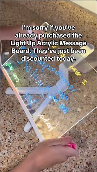 7-Color LED Note Board! Use in Car or Home - Comes with Markers & Upgrade to 12 Colors for