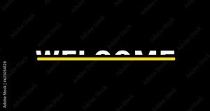 Welcome to my Channel text animation on the black alpha channel. Great for opening video channel. Transparent background