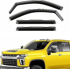 Amazon.com: Extra Durable Window Deflectors In-Channel Visors Rain Guards Fit for Chevy Silverado/Sierra 2500HD/3500HD 2020-2026 Crew Cab, Sun Visors, Wind Vent for Shades, Exterior Car Accessories - 4pcs. AG0141 : Everything Else