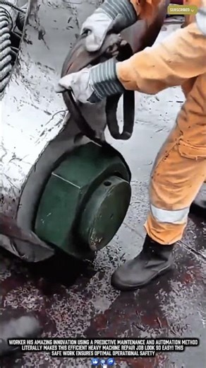 Worker Industry Innovation Makes Heavy Equipment Service Job Easy Work with Predictive Maintenance