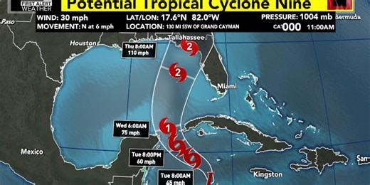 First Alert Daily: Cameron has a live update on Potential Tropical Cyclone Nine
