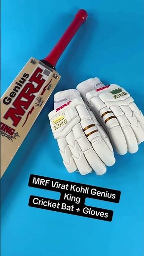 MRF Virat Kohli Genius King Cricket Bat + Gloves #MRFGeniusKing #ViratKohliGear #CricketLegend