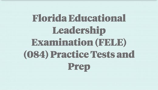 Free FELE (084) Practice Test | 240 Tutoring™
