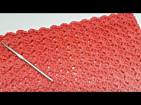 How To Crochet EASY ONE ROW Stitch For Blankets and Scarfs - Paris Stitch or Lil Tulip Stitch