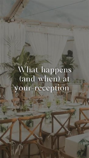 What happens and when at your reception!