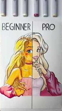 Julia Gisella Selected Copic Sketch Set: 6 Colors for Perfect Gradient.