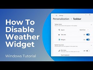 How To Disable Weather Widget In Windows 11