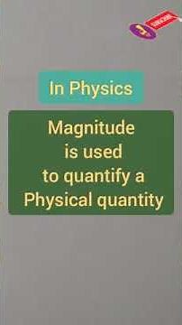 What is Magnitude in Physics? #Shorts