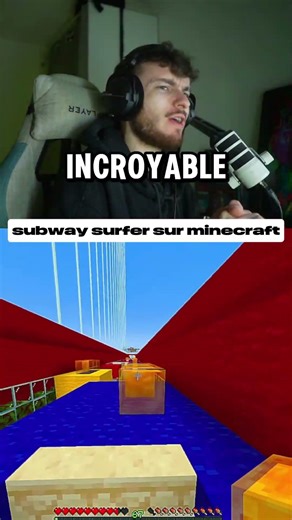 Subway Surfer sur Minecraft😱😭 #minecraft #minecraftshorts
