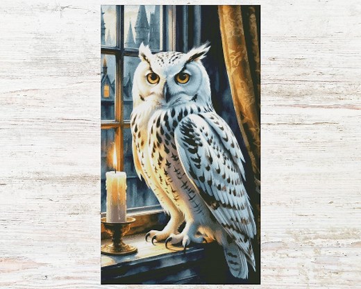 Hedwig Snowy Owl Cross Stitch Pattern: Instant Download (PDF, XSD File) Pattern Keeper - Etsy Canada