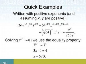 Exponential Functions and Properties of Exponents (Applied Calculus, Sec 4.1 part 1)
