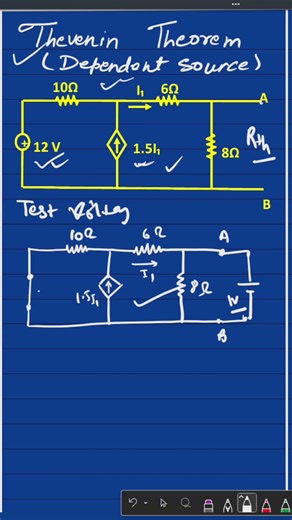 Thevenin Theorem – Dependent Source me Rth Ka Shortcut Trick ⚡#TheveninTheorem#CircuitAnalysis#EE