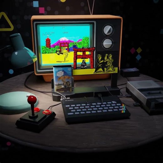 zx spectrum way of the exploding fist animation