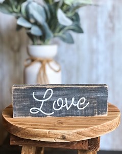 Small Accent Mini Wood Signs, Modern Farmhouse Decor, Mini Distressed Block Signs, Home Decor Signs, Tiered Tray Sign, Shelf Sitter Blocks - Etsy