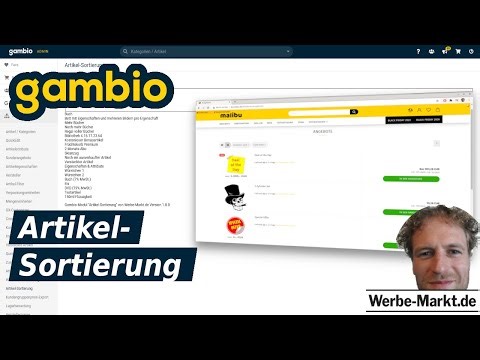 Gambio Artikel-Sortierung: Reihenfolge in Kategorien ganz einfach festlegen