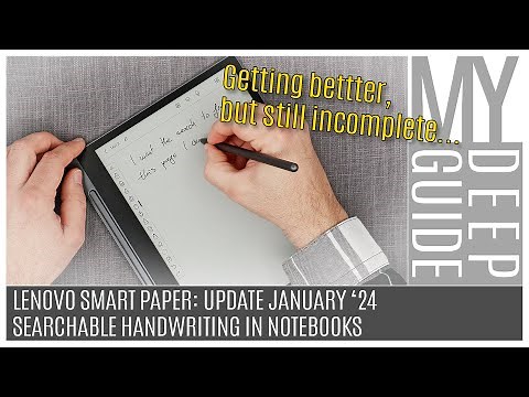 Lenovo Smart Paper: January '24 Update Overview. Searchable Handwriting in Notebooks Added