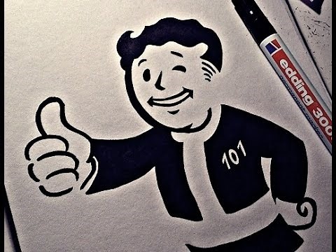 How To Draw Vault Boy from FALLOUT