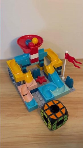 Marble Run Slide Block 11.15b 🔵🔴🟡 Satisfying Build #marblerun #asmr #LearnWithLGT