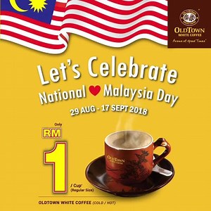 ☕襤 In conjunction with National Day AND Hari Malaysia, get a cup of Oldtown White Coffee at RM1 only with selected dine-in meals.. Aug 29 - Sep 17. Jom serbu Oldtown White Coffee at Cheras Sentral (Ground Floor).  https://waze.com/ul/hw283e22s9  MRT Taman Connaught #CherasSentral #OldtownWhiteCoffee #coffeekaya #steamedbread #foodism #food #Cheras #Kajang #KualaLumpur #JomNaikMRT #MRTTamanConnaught #ParkShopDineRide @oldtownwhitecoffee | Cheras Sentral | Facebook