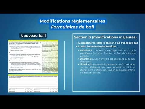Modifications réglementaires - Formulaires de bail dans Plexflow