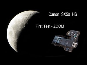 Canon PowerShot SX50 HS Zoom MOON insane x200 magnification video test