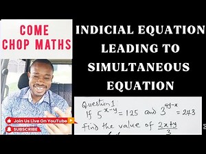 GMAETS —41 is live! INDICIAL EQUATION LEADING TO SIMULTANEOUS EQUATION