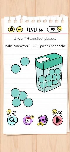 Brain Test Level 66 Solution & Walkthrough | Tricky Puzzles (Android & iOS Shorts)
