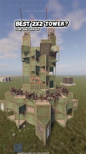 Creative Tower Designs in Rust Console Gameplay