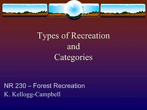 Types of Recreation and Categories - SlideServe