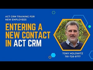 Act CRM: Entering a New Contact