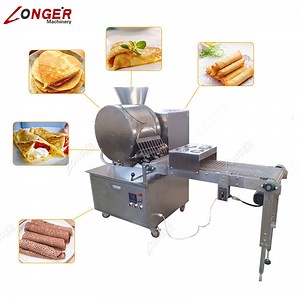 [Hot Item] Factory Price Spring Roll Wrapper Making Machine/Injera Skin Maker/Crepe Tortilla Chapati Roti Machine