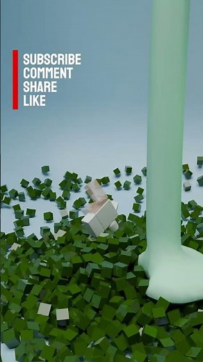 Coco She Fell 🍏🟢 | Roblox Blender Apple Yogurt Fluid Simulation #animation #blender3d #roblox