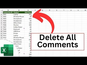 Quickly Delete All Comments in Excel