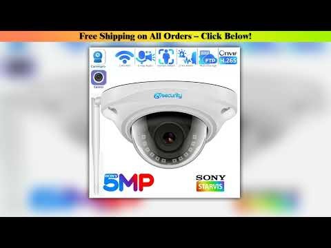 5MP Wifi Dome IP Camera Vandalproof Humanoid Detection CCTV Camera Onvif SD Card H.265 Audio Video
